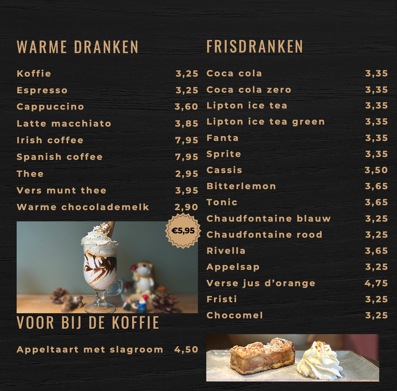 Menu restaurant - Het Smulhuisje Eetsaloon